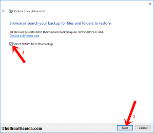 Hướng dẫn Backup (Sao lưu) & Restore (khôi phục) Windows 10