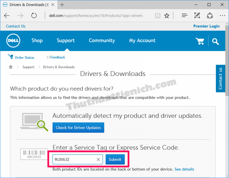 Tải về, cài đặt Driver Laptop/PC Dell trực tiếp từ trang chủ