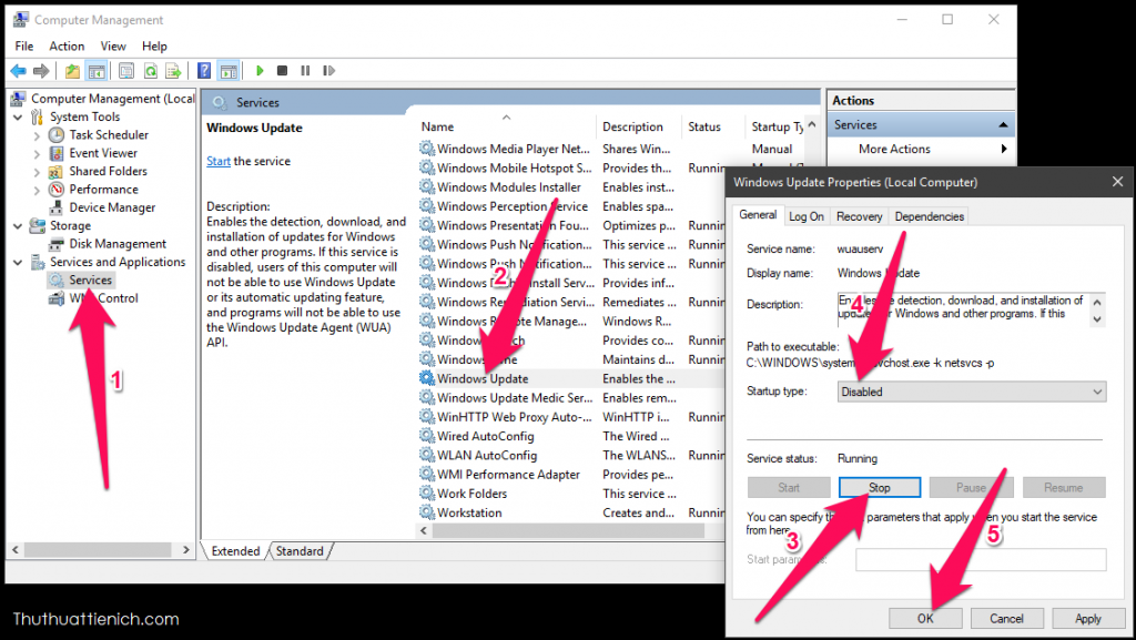 Hướng dẫn cách tắt update Windows 10 - Công Nghệ Số Việt