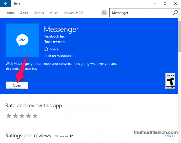 Chat Facebook trên Windows 10 với app Messenger "chính chủ"