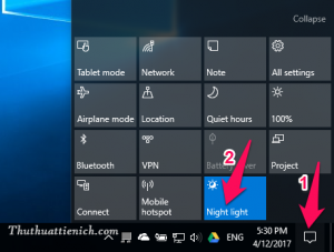 Cách bật/tắt chế độ giảm ánh sáng xanh Night Light Win 10