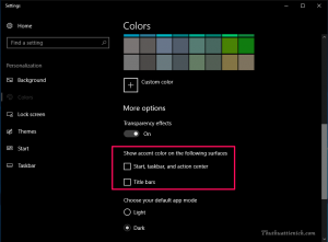 Cách cài đặt giao diện Dark Mode (màu đen) cho Windows 10