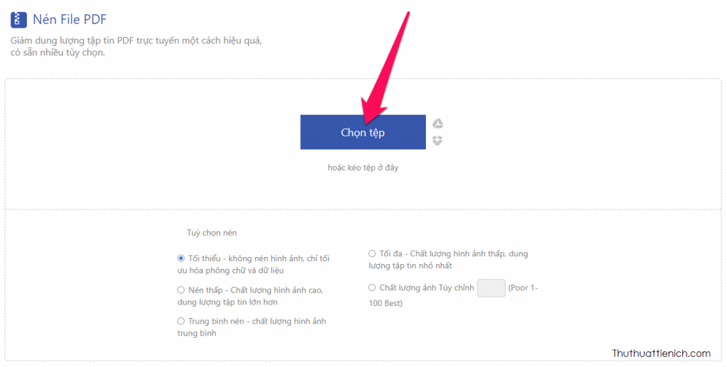 Cách nén, giảm dung lượng file PDF Online nhanh, dễ làm, giảm tới 90%