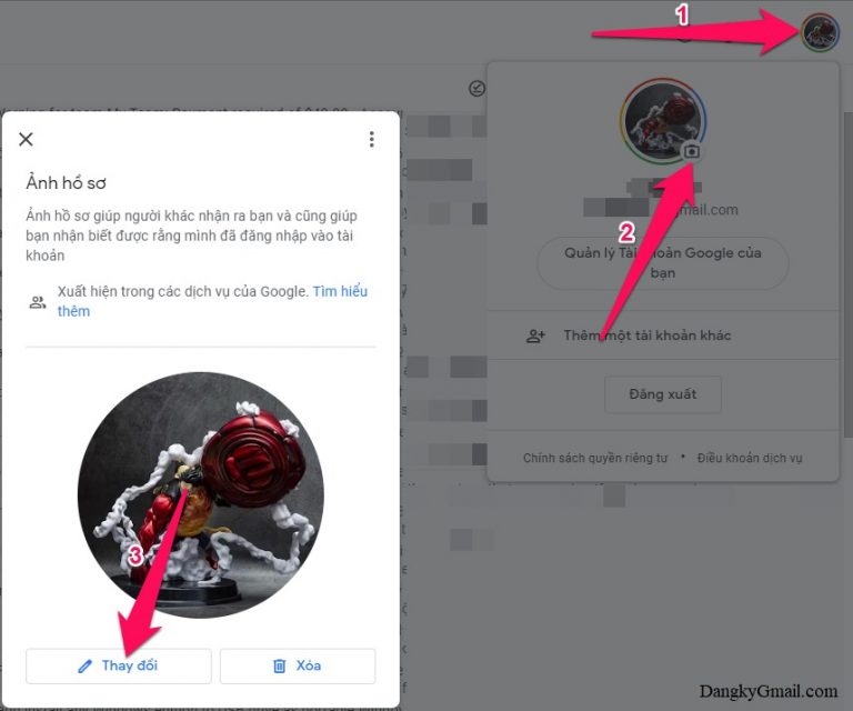 Cách thay đổi ảnh đại diện Gmail, avatar tài khoản Gmail
