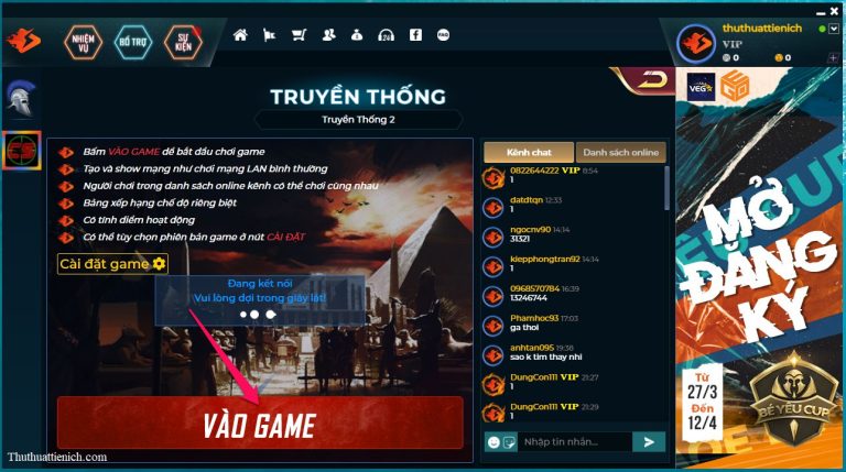 Cách chơi game đế chế AOE 1 online bằng phần mềm EGO Play