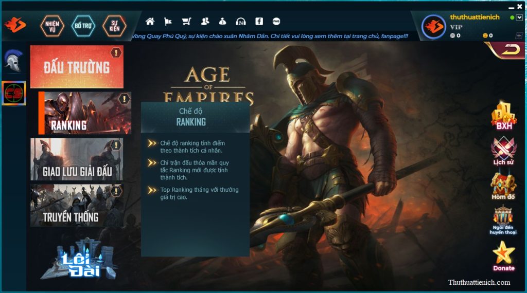 Cách chơi game đế chế AOE 1 online bằng phần mềm EGO Play